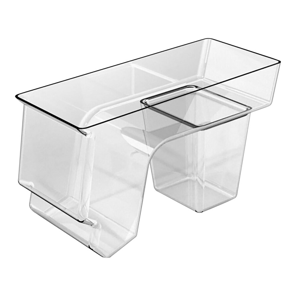 Borray Manufacturer Inc. 13 1/4" x 5 15/16" x 7 13/16" Clear Molded ...