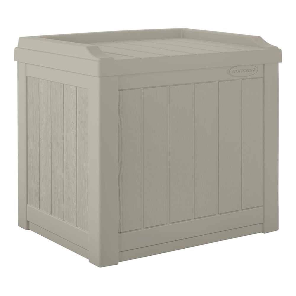 Suncast 22 Gallon Light Taupe Resin Outdoor Storage Deck Box SS601