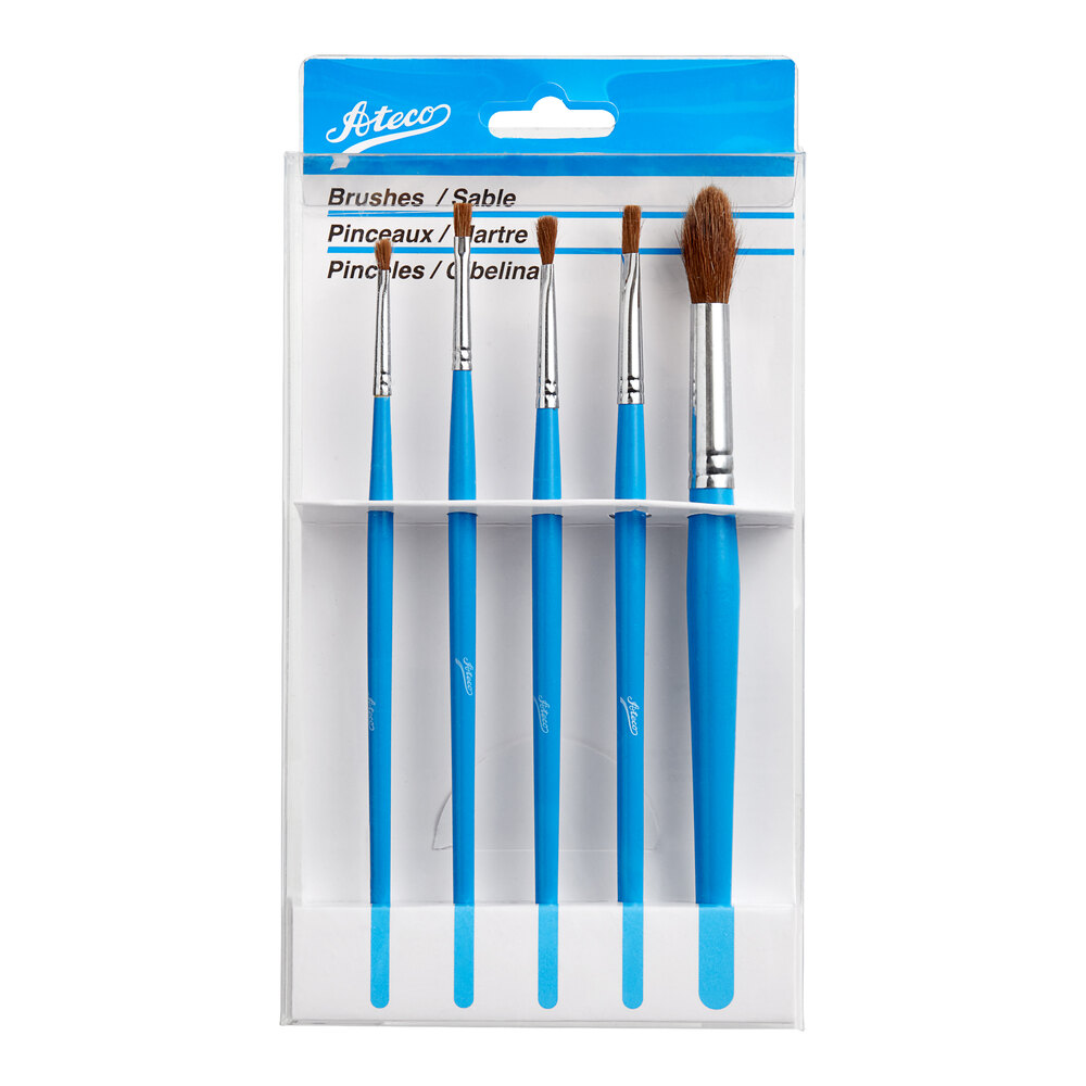 Ateco 5-Piece Pastry Decorating Brush Set 1604