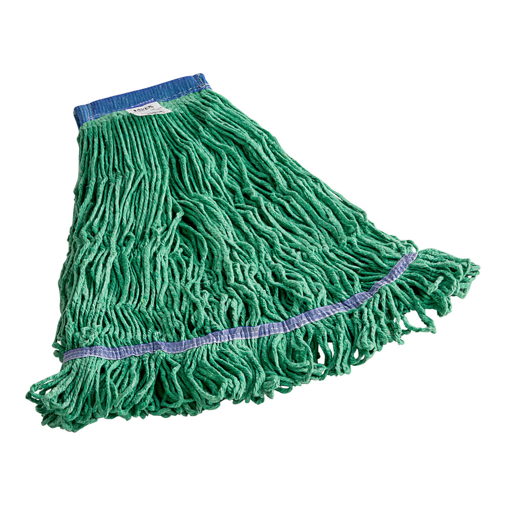 Lavex Pro 32 oz. Green Rayon Blend Looped End Mop Head with 5" Headband ...