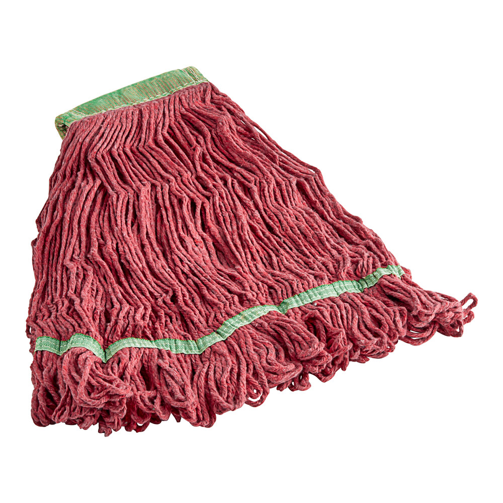 Lavex Pro 24 oz. #32 Red Rayon Blend Looped End Mop Head with 5 ...