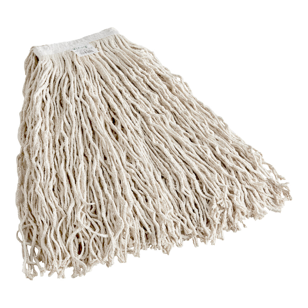 Advantage Supplies 32 oz. Natural Cotton Cut-End Mop Head with 1 ...