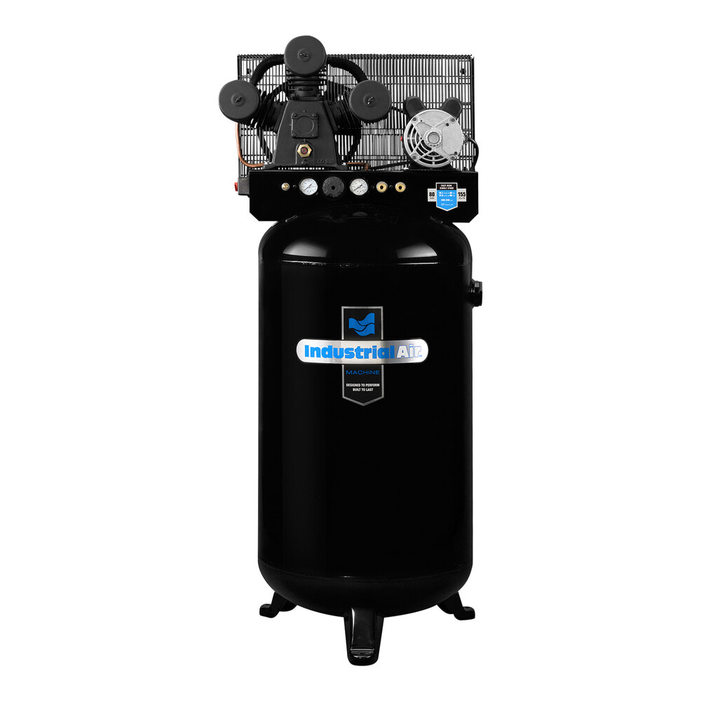 Industrial Air 80 Gallon Stationary Vertical Steel Single-Stage Air ...