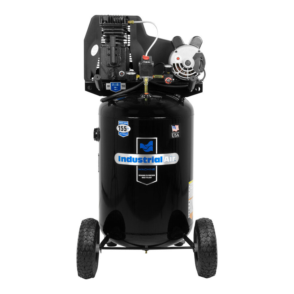 Industrial Air 30 Gallon Portable Vertical Cast Iron Single-Stage Air ...