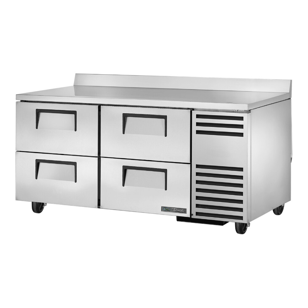 True TWT-67D-4-HC 67 1/4" Deep Worktop Refrigerator with Four Drawers ...