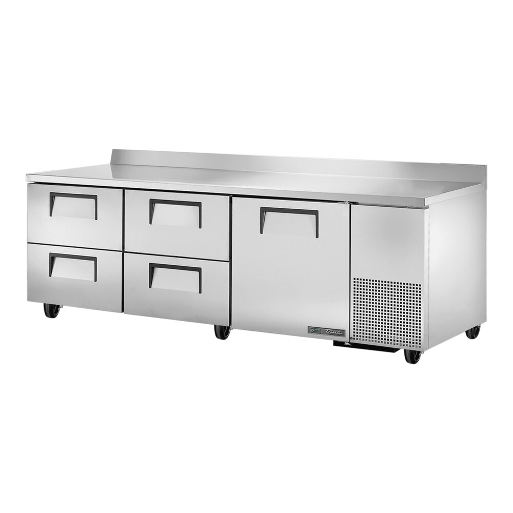 True TWT-93D-4-HC 93 1/4" Deep Worktop Refrigerator with Four Drawers ...