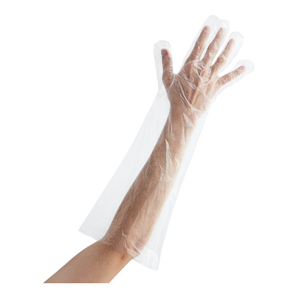 Choice 20" Elbow-Length LDPE Glove - 1,000/Case