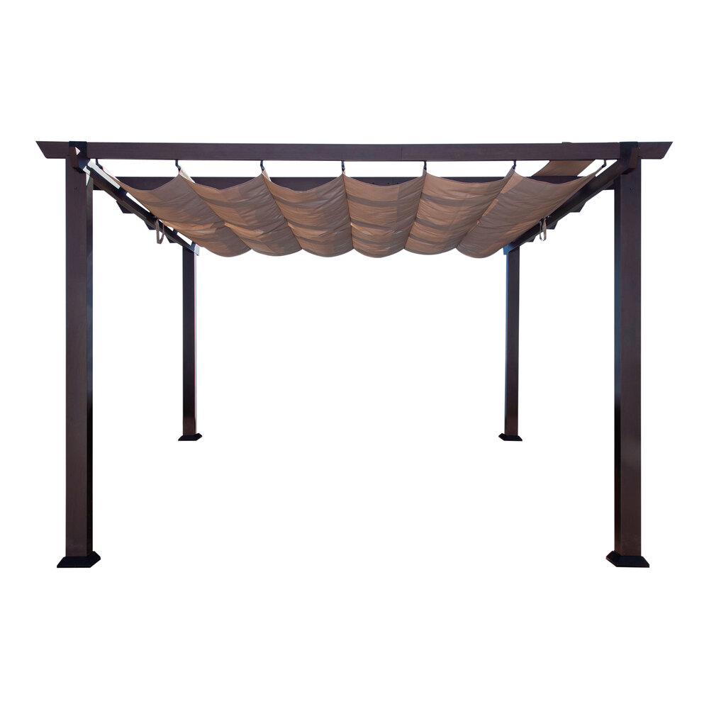 Paragon Outdoor Modena 12' x 12' Espresso Aluminum Pergola with ...