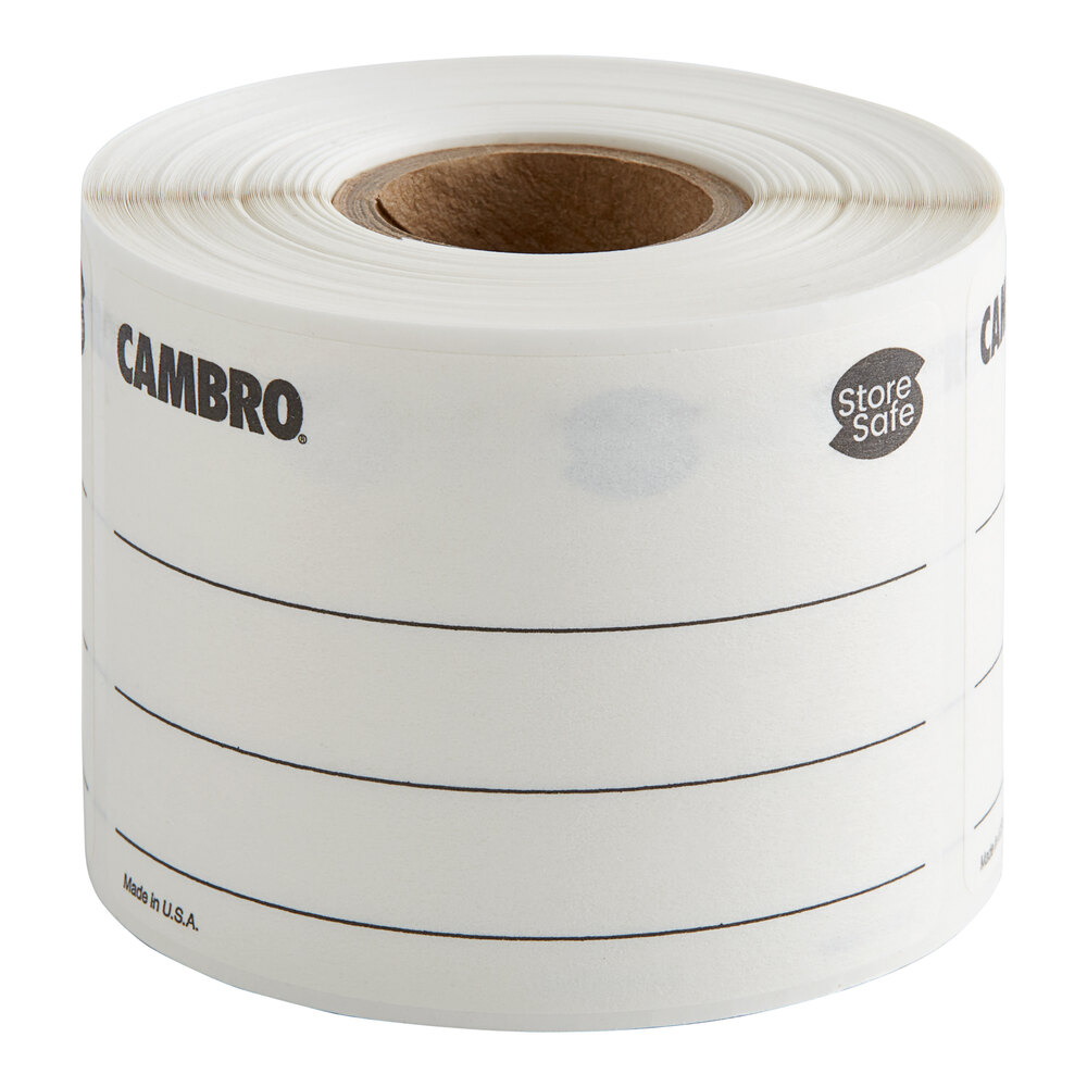 Cambro 23SLINB250 250 Count StoreSafe 3" x 2" Blank Dissolvable Product ...