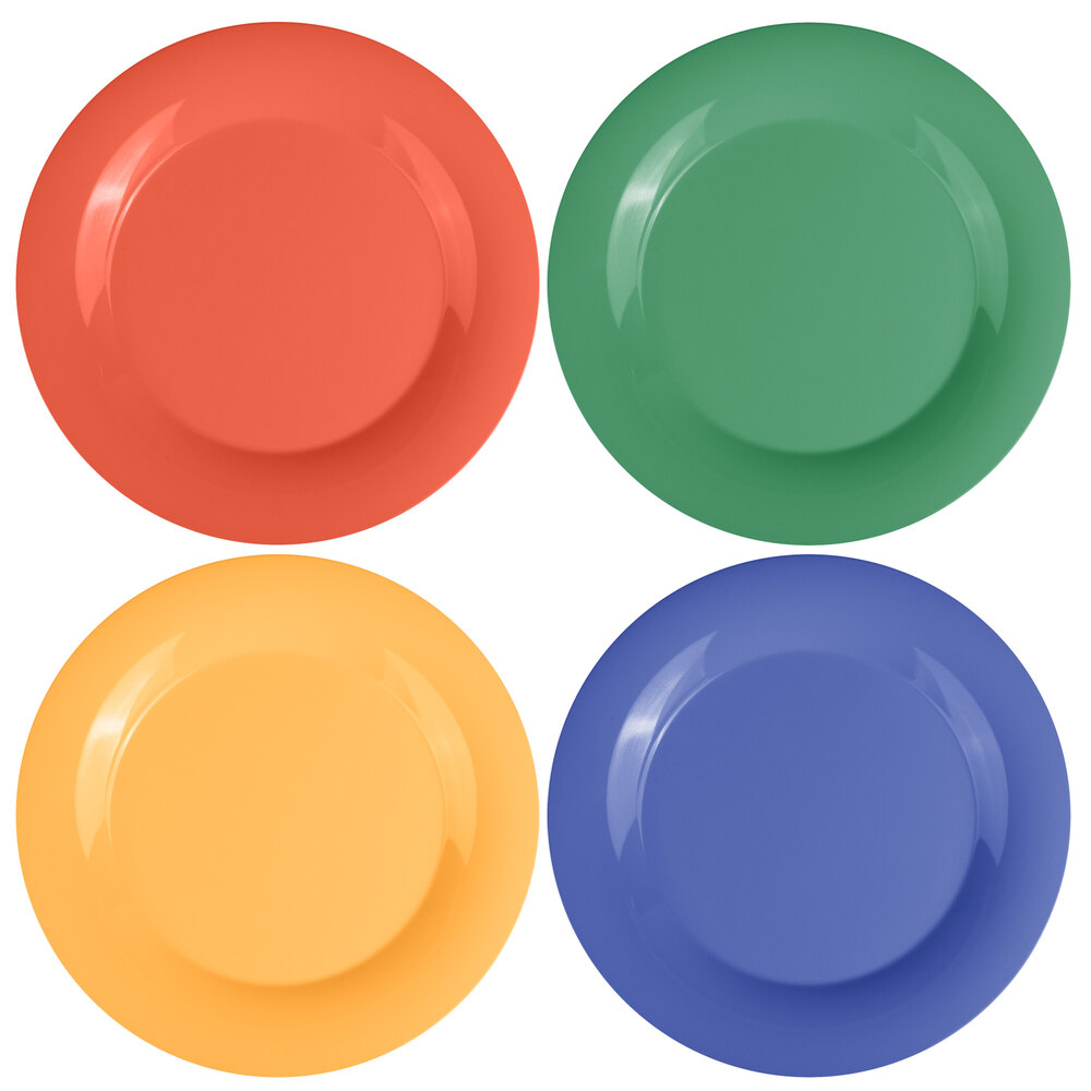 GET WP-12-MIX Diamond Mardi Gras 12" Wide Rim Round Melamine Plate ...