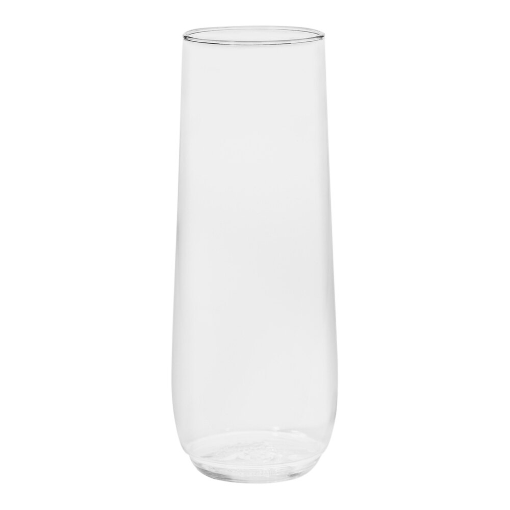 Tossware POP 9 oz. Customizable Plastic Champagne Flute Glass - 48/Case