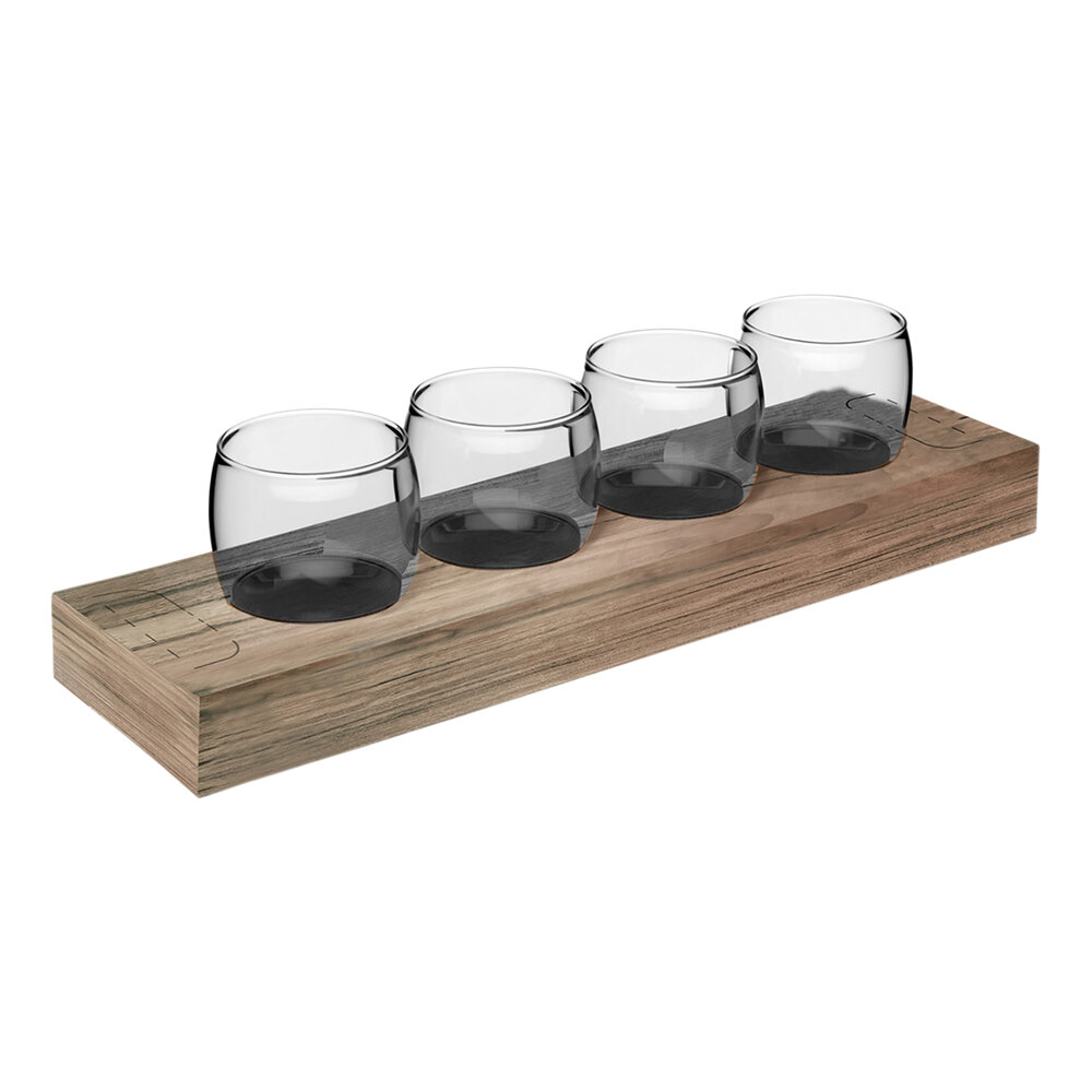 Tossware POP Cardboard Flight Tray for 7 oz. Mini Pint Glass - 63/Case