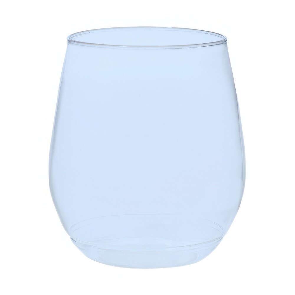 Tossware POP 14 oz. Customizable Plastic Royal Blue Vino Glass - 252/Case