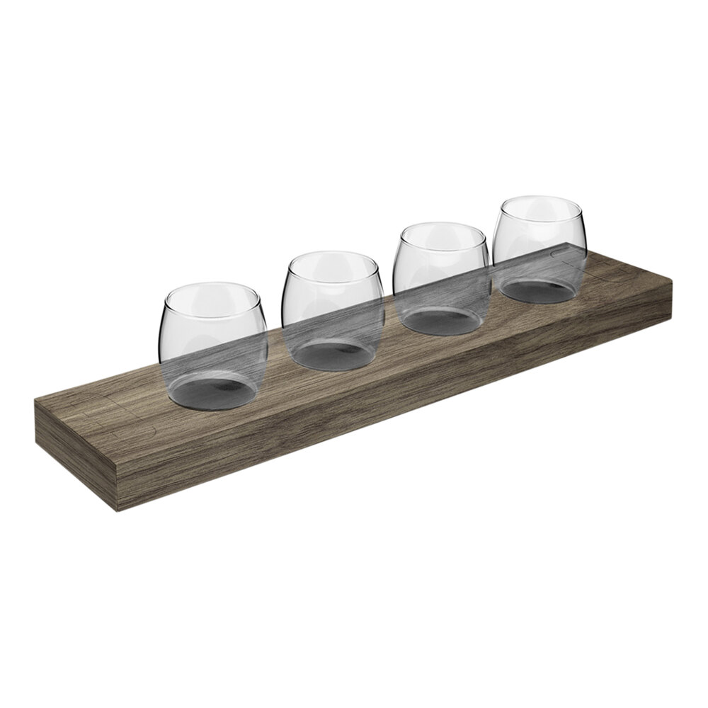 Tossware Cardboard Flight Tray for 4 oz. POP Taster Glass - 12/Case