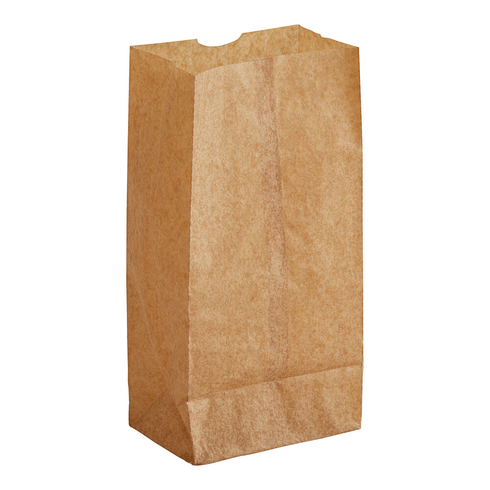 Choice 4 lb. Natural Kraft Waxed Paper Bag - 1,000/Case