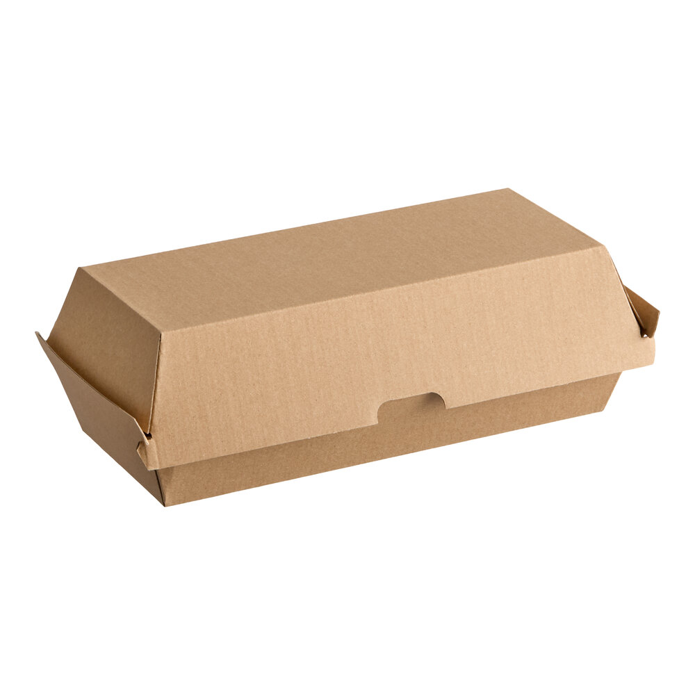 Choice 7 3/4" x 3 1/4" x 3" Corrugated Clamshell Container - 400/Case