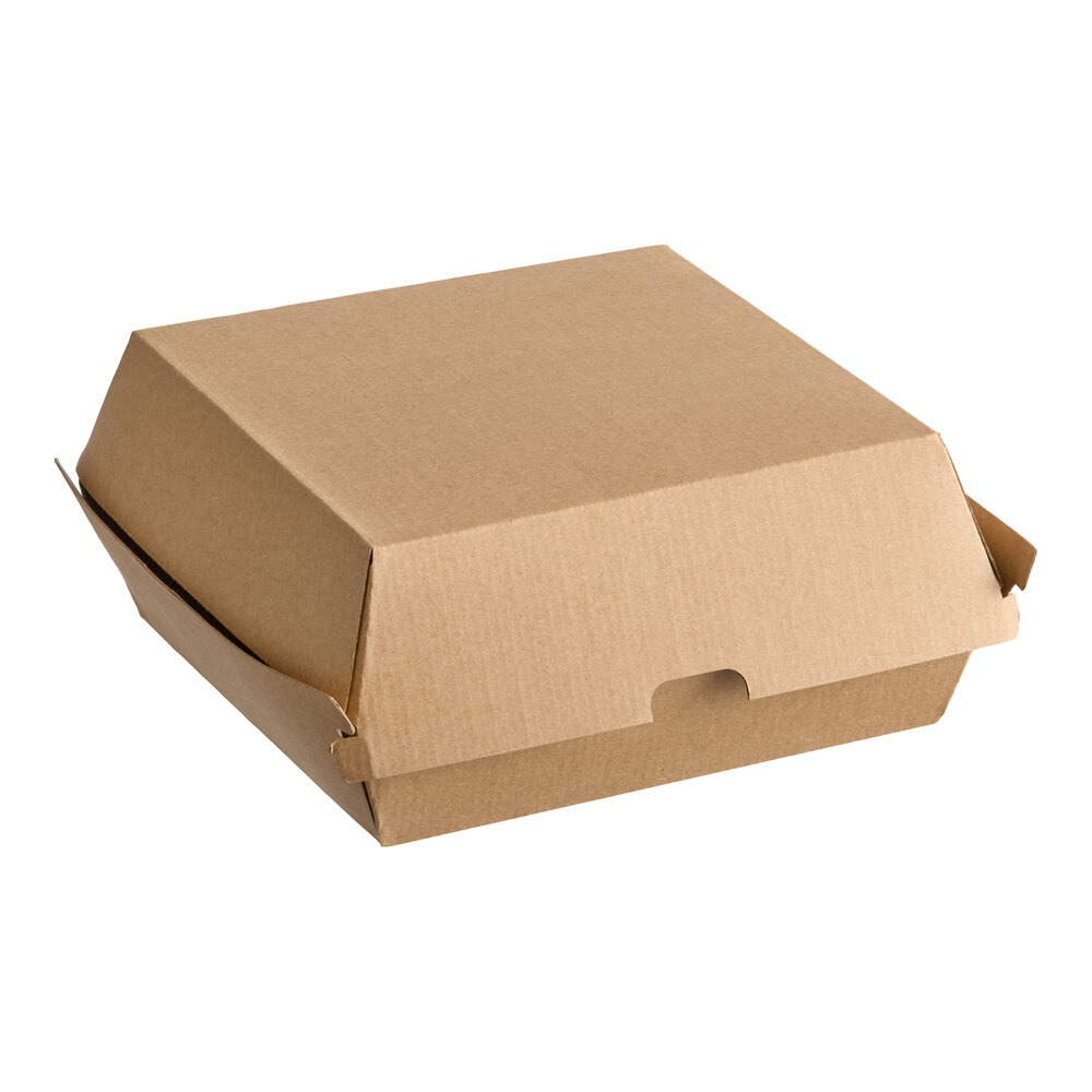 Choice 5 1/2" x 5 1/2" x 3" Corrugated Clamshell Container - 200/Case