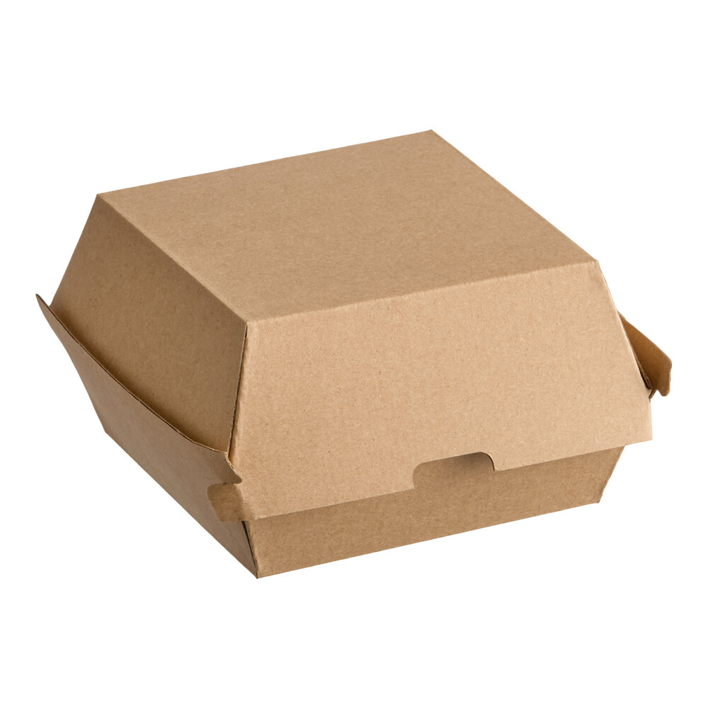 Choice 4" x 4" x 3" Corrugated Clamshell Container - 400/Case