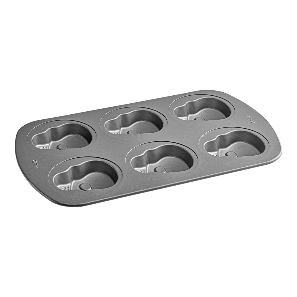 Wilton 16 3/4" x 10 3/8" 6-Compartment Non-Stick Steel Mini Skull Cake ...