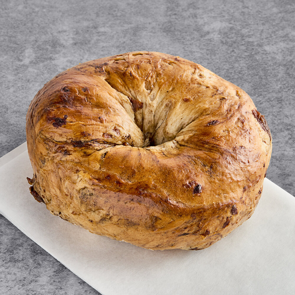 Just Bagels Authentic New York Cinnamon Raisin Bagel 4 oz. - 48/Case