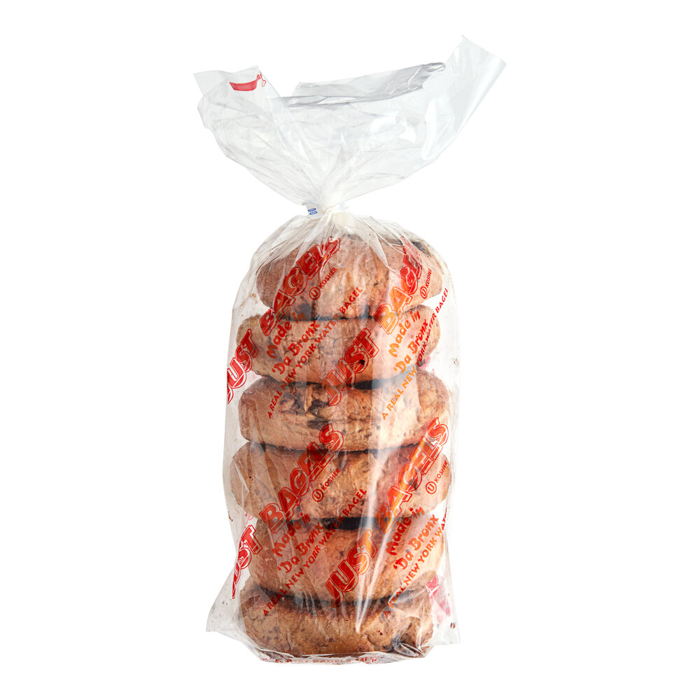 Just Bagels Authentic New York Chocolate Chip Bagel 4 oz. - 48/Case