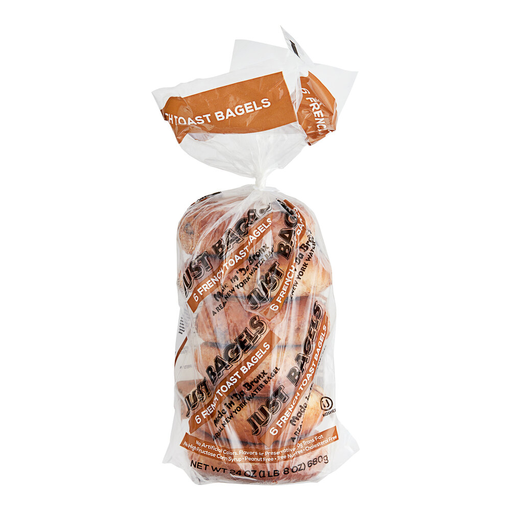 Just Bagels Authentic New York French Toast Bagel 4 oz. - 48/Case