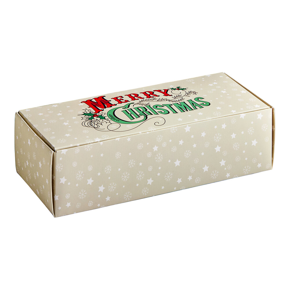 Simplex 8 7/8" x 3 3/4" x 2 3/8" 1-Piece 2 lb. Merry Christmas Candy ...