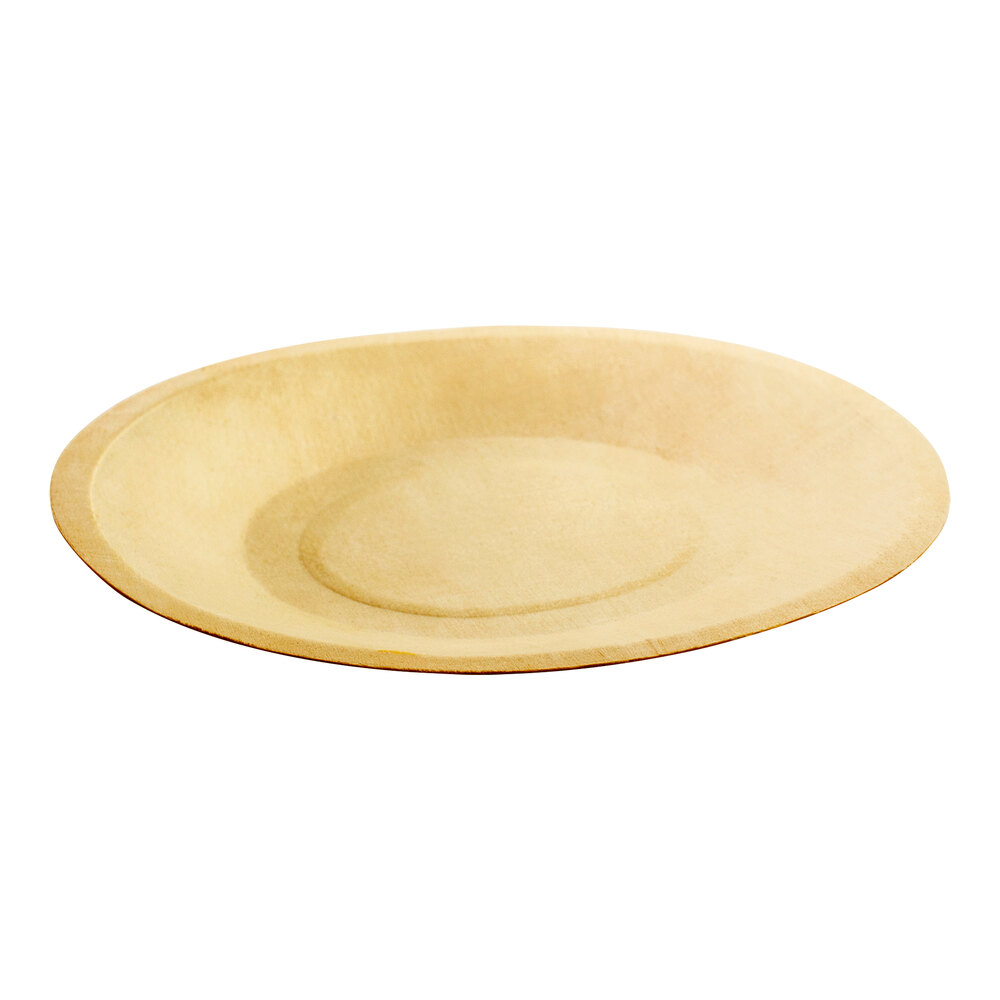 Front of the House Servewise 6 1/2" Compostable Wood Round Plate - 200/Case