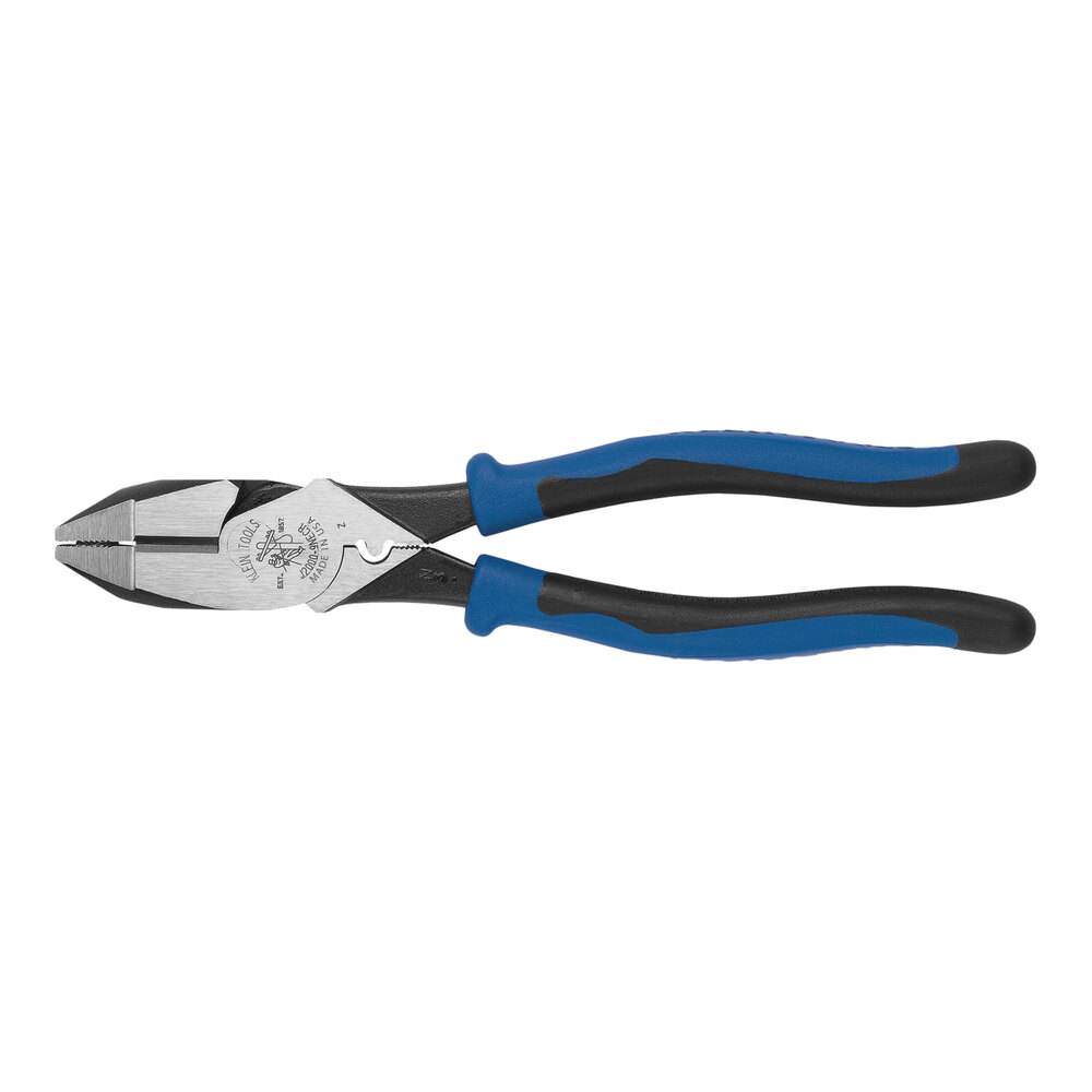 Klein Tools 9" Journeyman High-Leverage Side Cutting Lineman's Crimping ...
