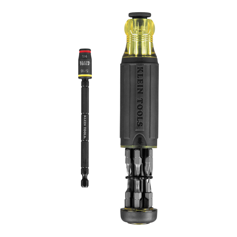 Klein Tools 14-in-1 HVAC Adjustable Length Impact Screwdriver with Flip ...