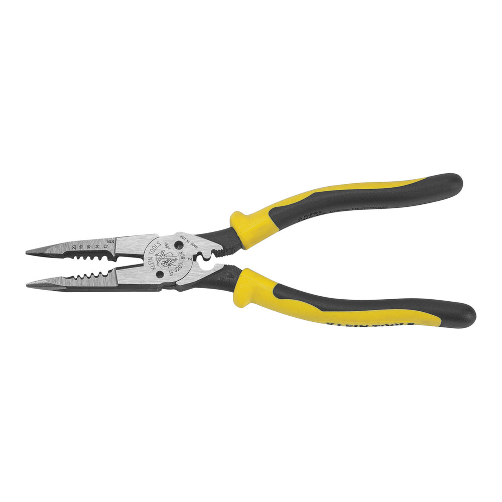 Klein Tools 8 1/2" Journeyman All-Purpose Needle Nose Crimping Pliers ...
