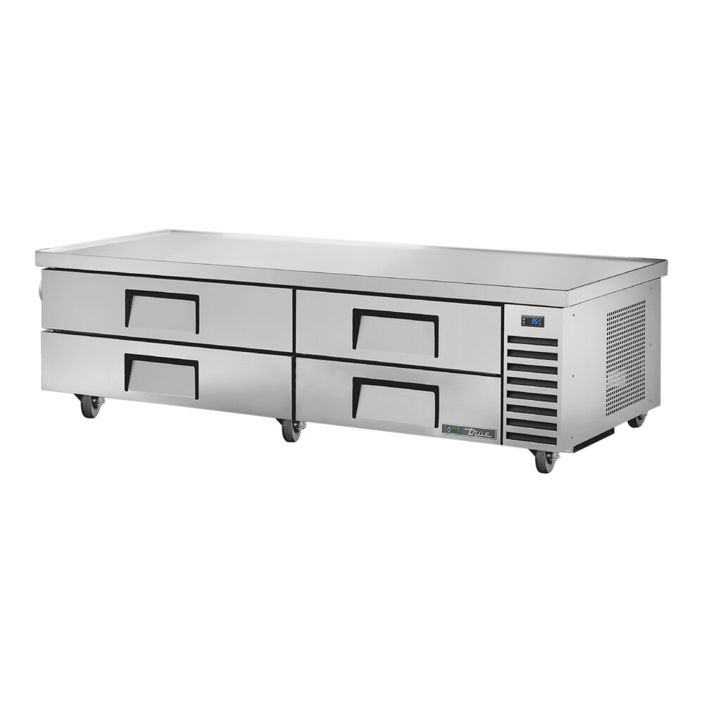 True TRCB-82-84-HC 84" Refrigerated Chef Base with 4 Drawers and 15/16 ...