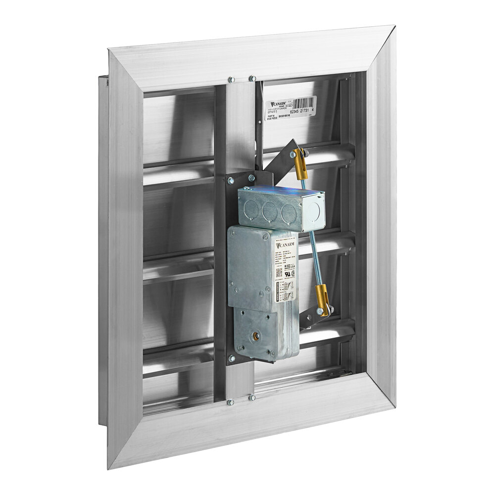 Canarm 3200 Series 16" x 16" Motorized Shutter Backdraft Damper SX3216X16