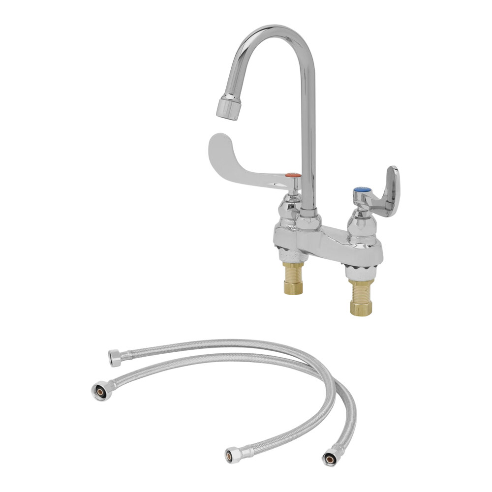 T&S B-0892-KIT 2.2 GPM Deck-Mount Faucet with 2 7/8" Swivel Gooseneck ...