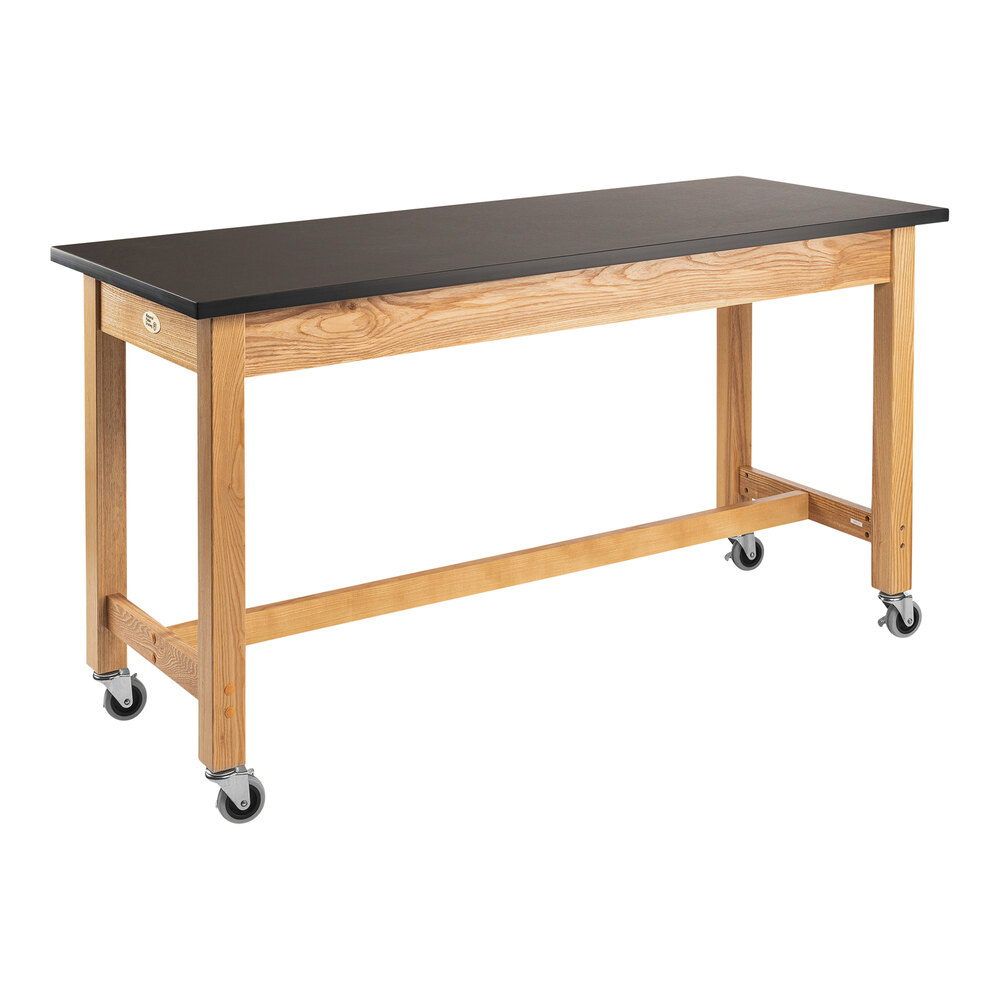 National Public Seating 30" x 72" x 30" Wood Science Lab Table with ...