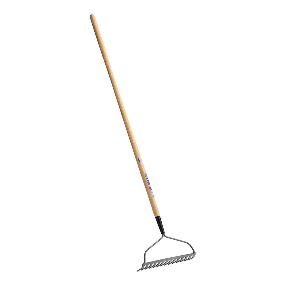 Seymour S400 Jobsite 42355 15" Steel Bow Rake with 54" Hardwood Handle