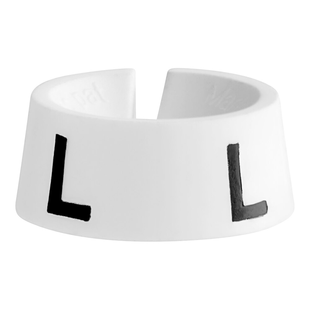 3/4" White Size Marker - Large - 25/Pack