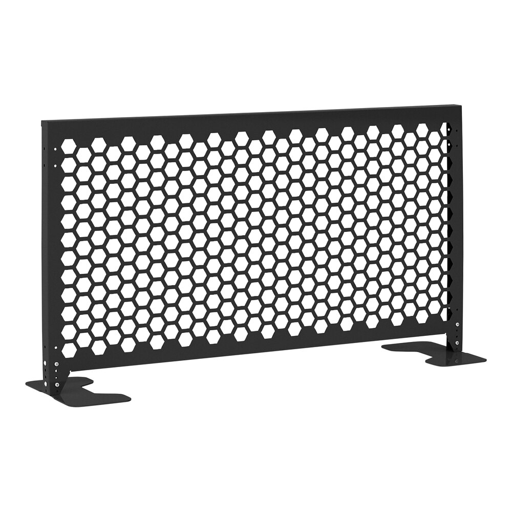 SelectSpace Essential Partition 5' Black Galvanized Steel Hexagonal ...