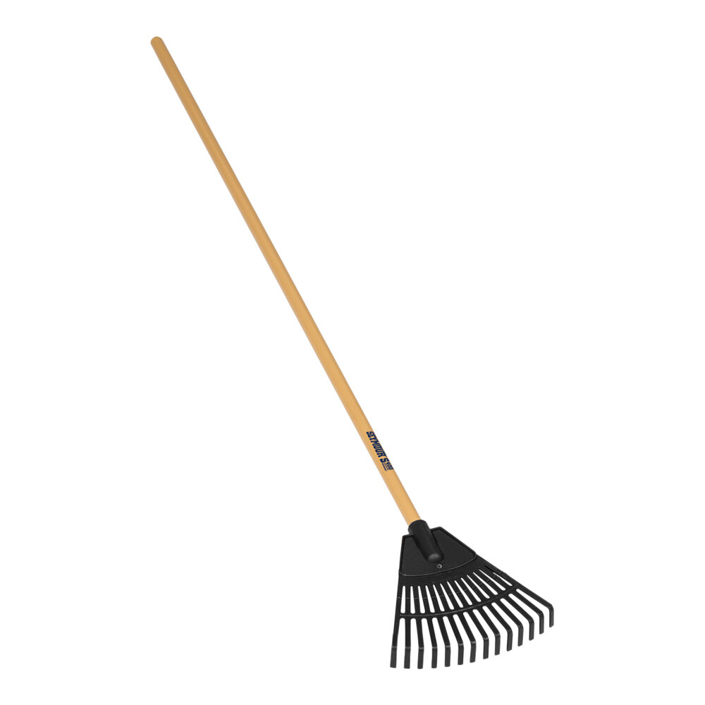 Seymour Midwest S400 Jobsite 8" Shrub Rake with 42" Painted Wood Handle ...