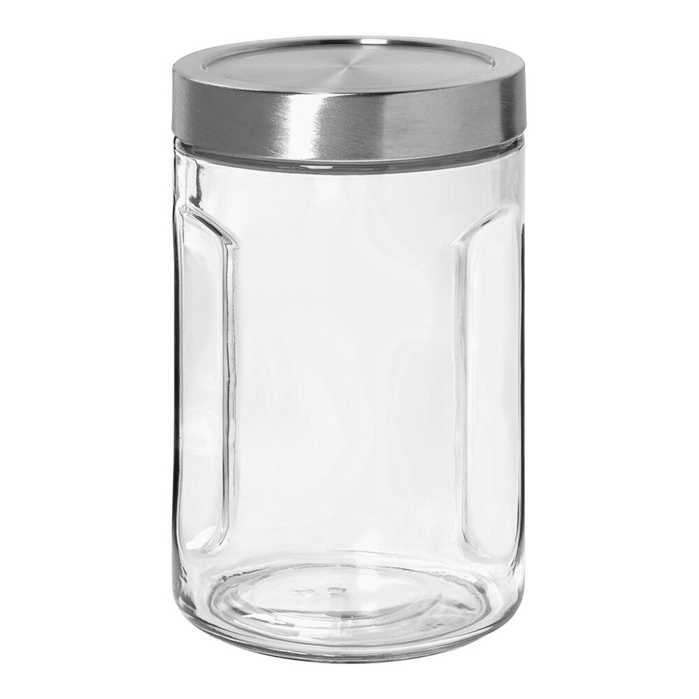 Anchor Hocking Securelock Gripper 2 Qt. Stackable Glass Jar with ...