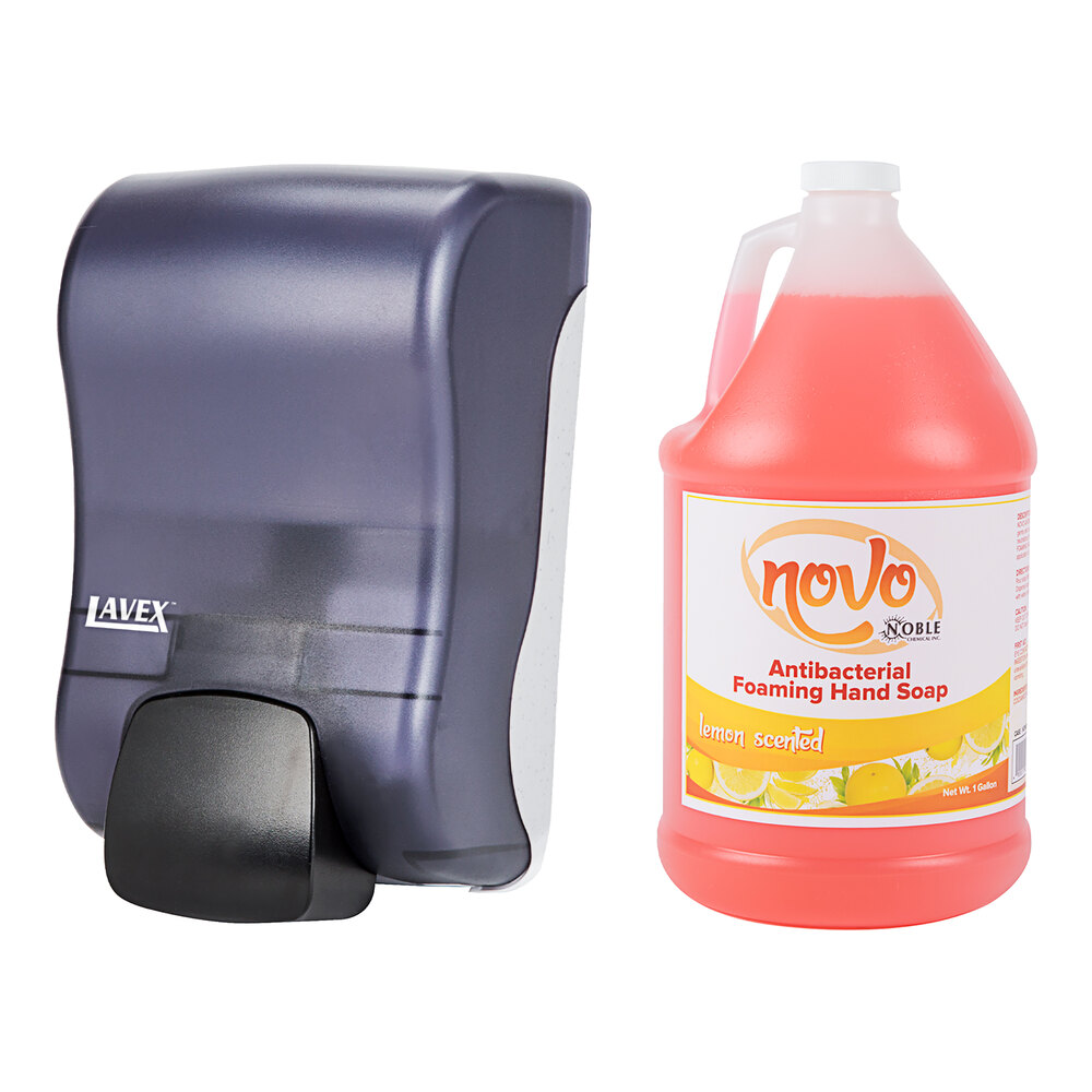 Lavex 30.4 fl. oz. (900 mL) Manual Foaming Soap / Sanitizer Dispenser ...