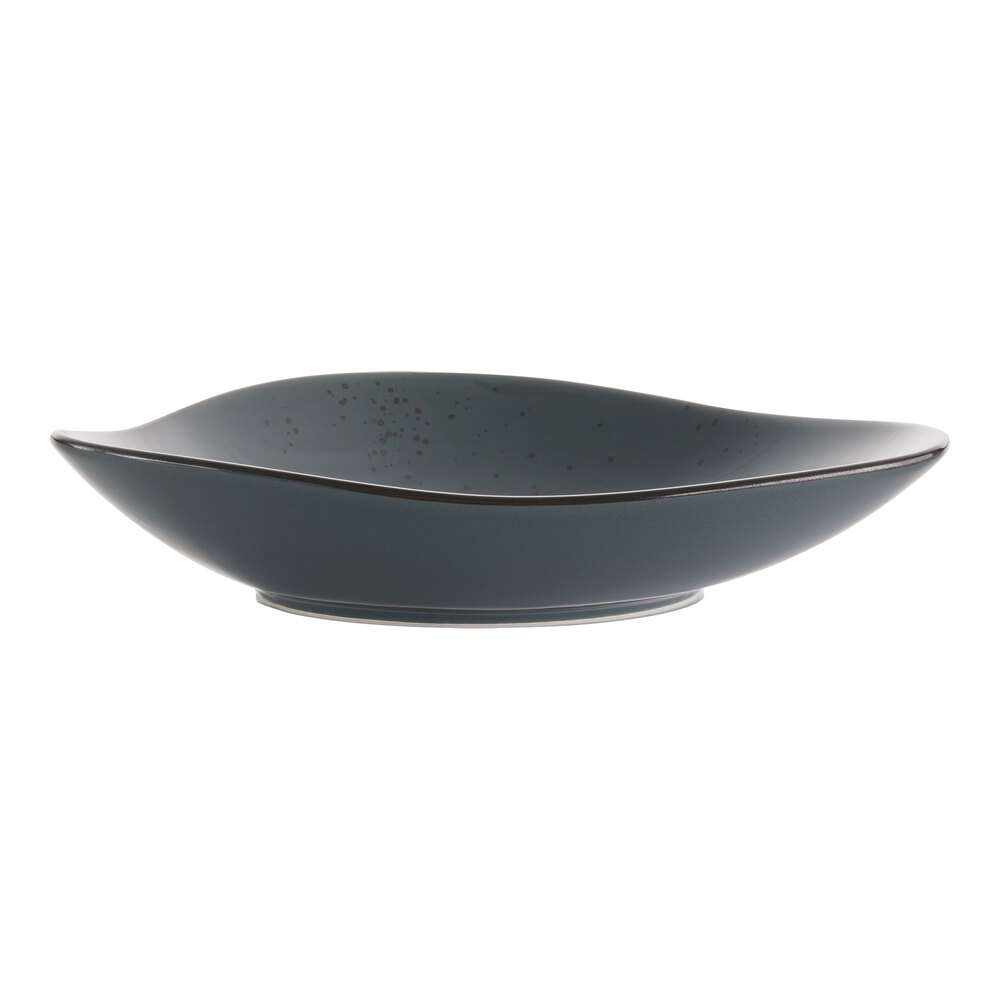 International Tableware Splash 20 oz. Lunar Blue Triangular Stoneware ...