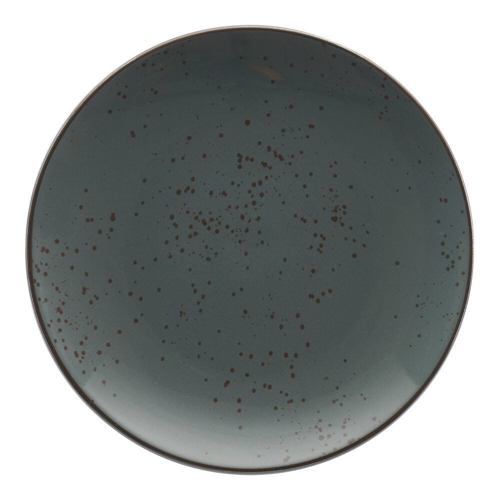 International Tableware Splash 7" Lunar Blue Stoneware Coupe Plate - 36 ...