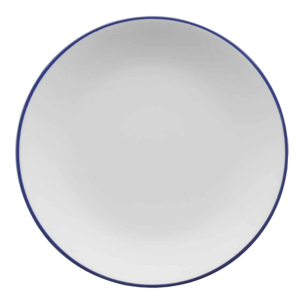 International Tableware Torino Bistro 6 5/8" Blue Band Porcelain Coupe ...