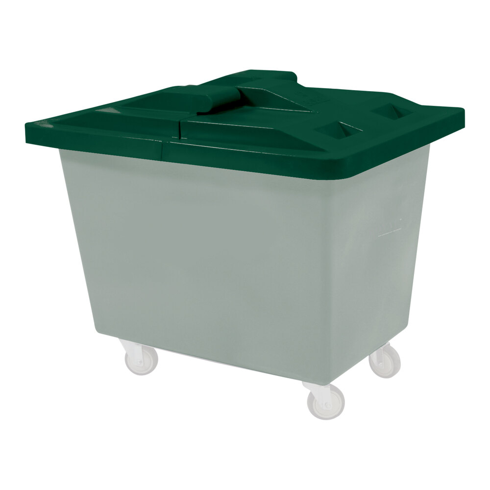 Royal Basket Trucks R08-GNX-LDN Green Hinged Lid for 10 Cu. Ft. Poly Trucks
