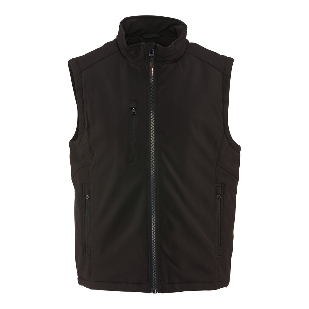 RefrigiWear Black Insulated Softshell Vest 0492RBLKLAR - Large