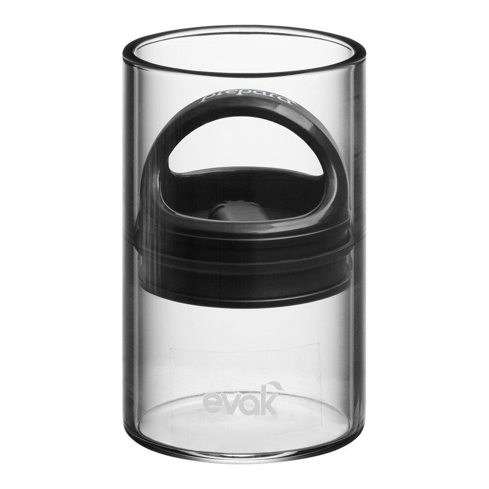 Prepara Evak Compact 0.188 Qt. Clear Glass Round Airtight Food Storage ...