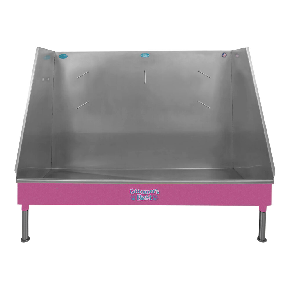 Groomer's Best GB48WI-PIR 48" Pink Walk-In Bathing Tub with Right Drain