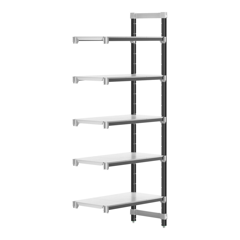 Cambro EXA183684S5480 Camshelving® Elements XTRA 5-Shelf Solid Add-On ...
