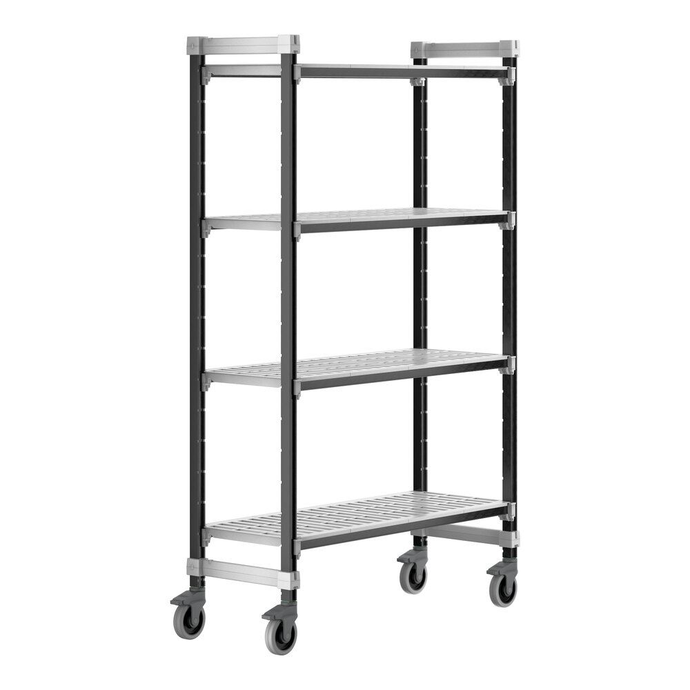 Cambro EXMU184878V4480 Camshelving® Elements XTRA Vented 4-Shelf Mobile ...